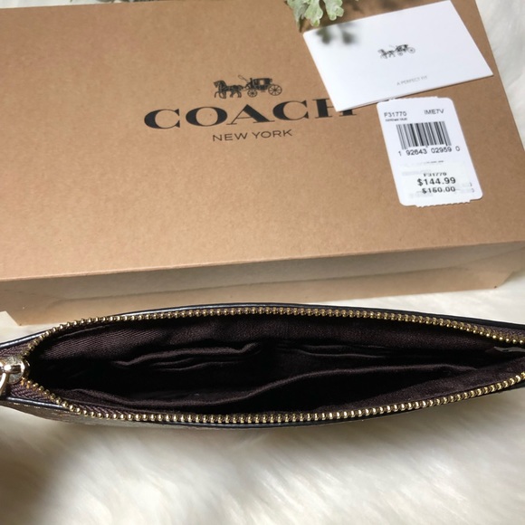 Coach | Bags | Coach Signature Large Wristlet Floral Flocking | Poshmark